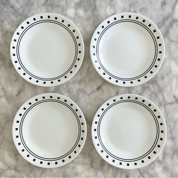 Corelle | Dining | Corelle 4pc Set Of Square Dot Appetizer Side Plates ...
